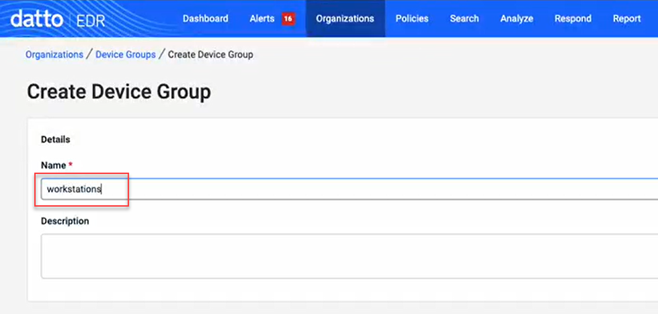 Creating device groups